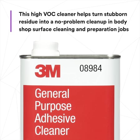 3M General Purpose Adhesive Cleaner, 08984, 1 Quart, 6 per case 7000000492 | Zoro